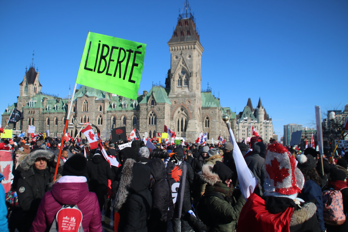Paranoia: Female Canadian protest organizer appears in court wearing ...