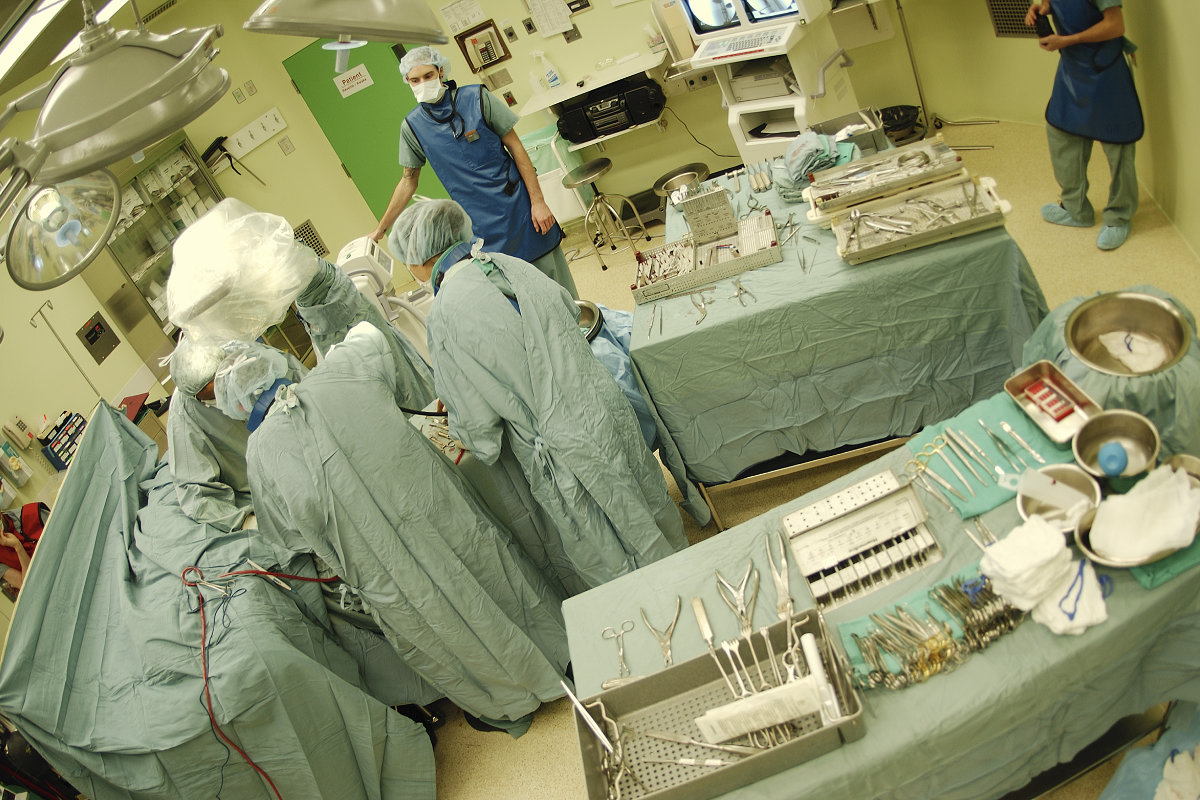 Healed on the gurney as he was being wheeled into the operating room ...