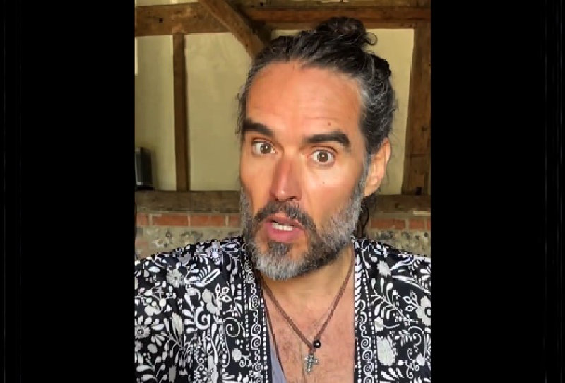 Comedian and podcaster Russell Brand now talking about the Baptism of ...